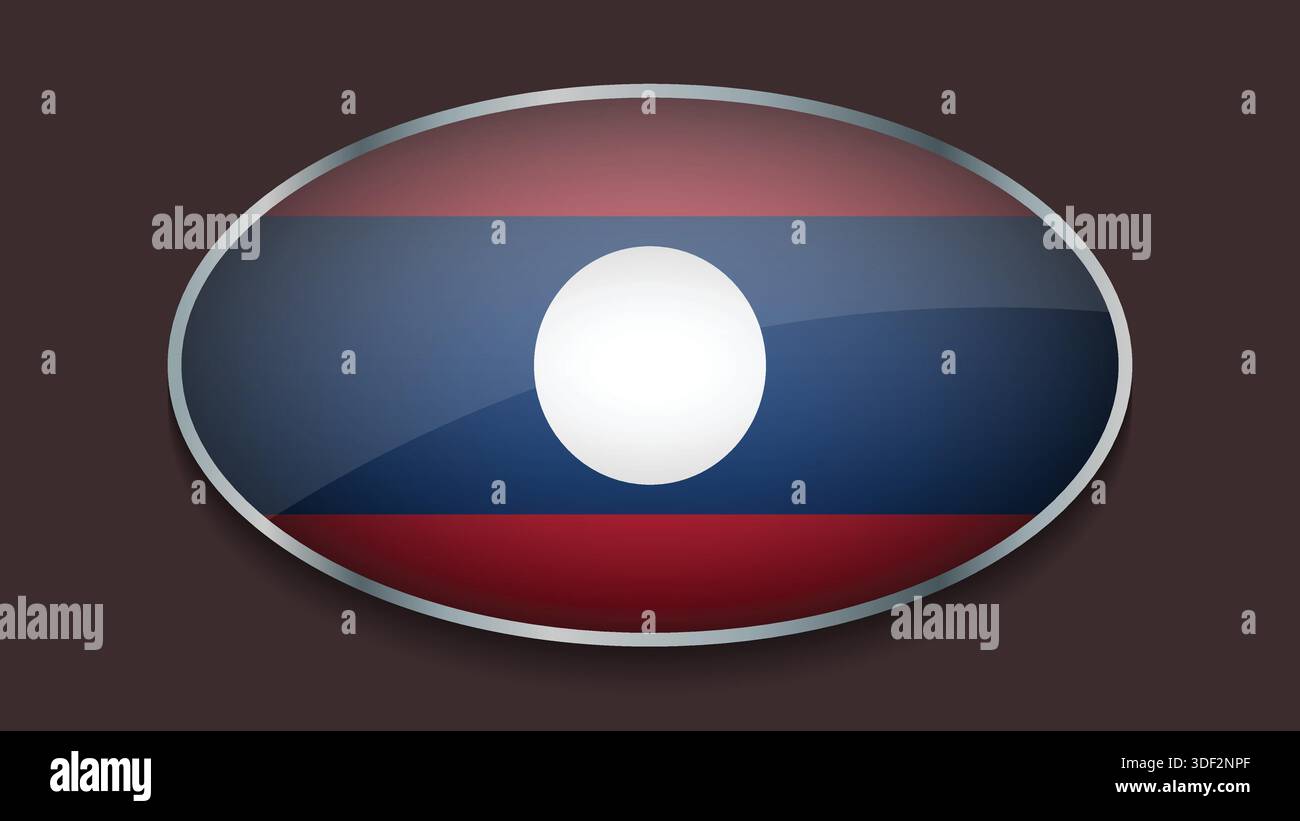 Eclipse Shape of LAOS Flag with Original color Stock Vector Image & Art ...