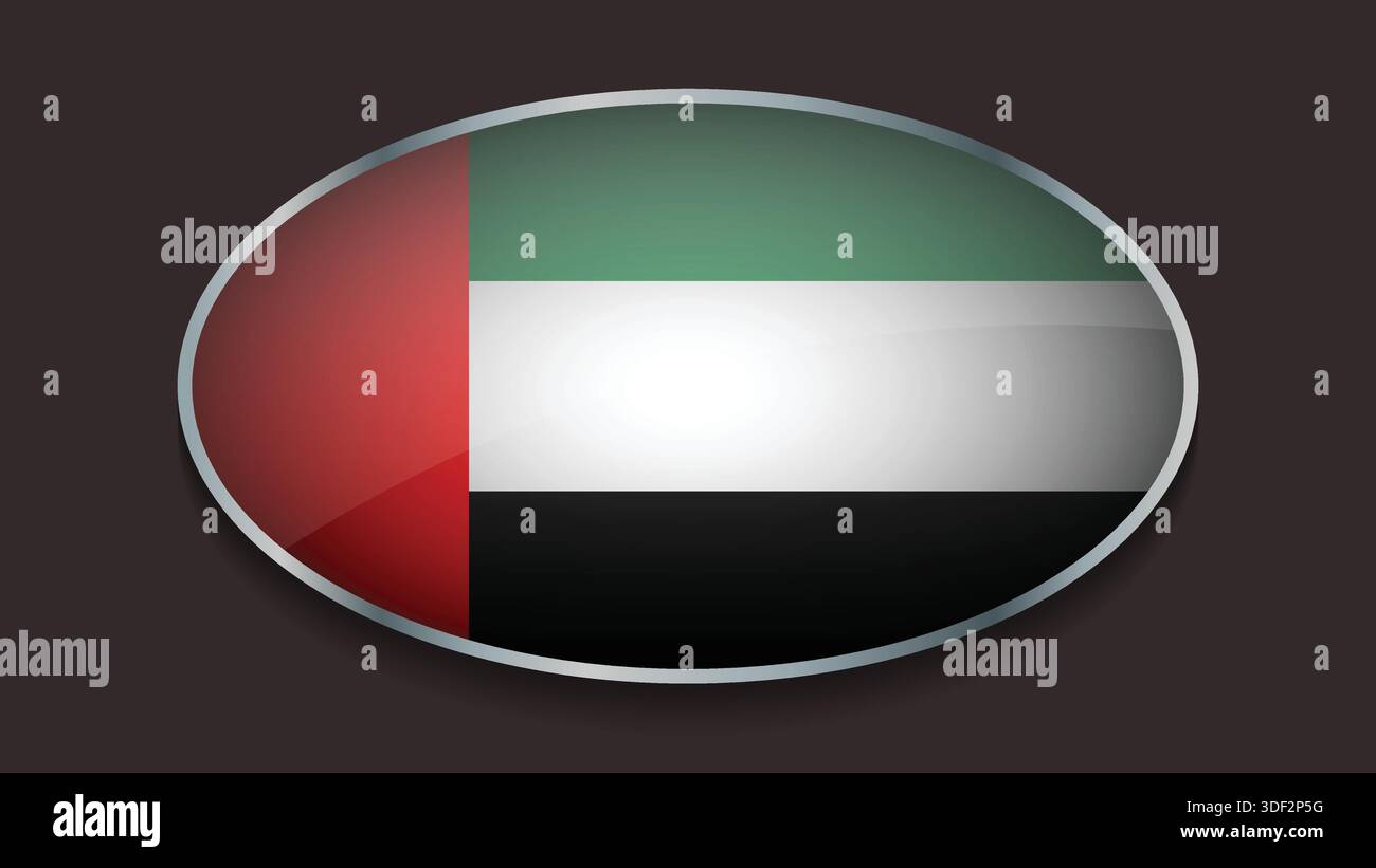 Eclipse Shape of UAE Flag with Original color Stock Vector Image & Art ...