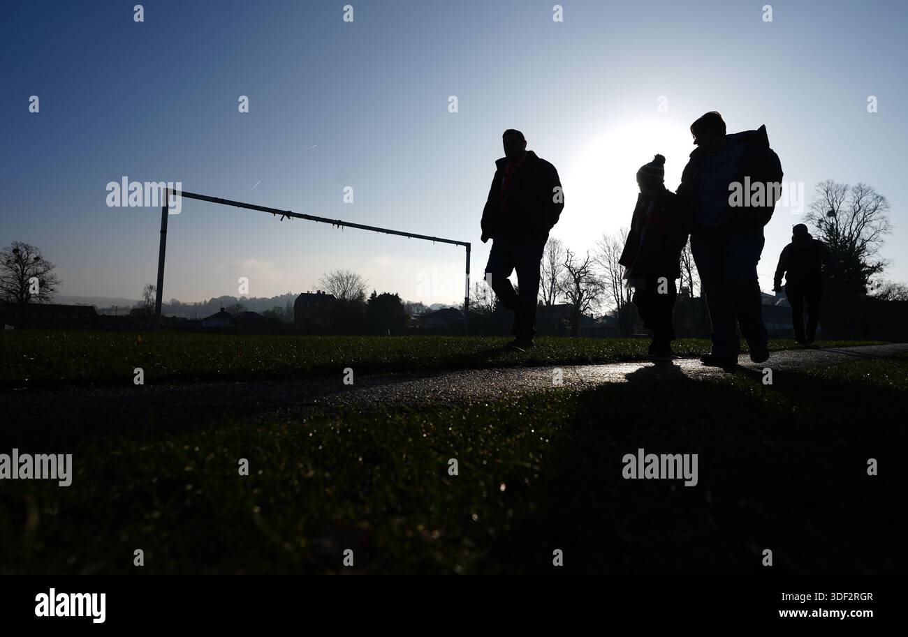 Fans arriving before the Emirates FA Cup third round match at The EV ...