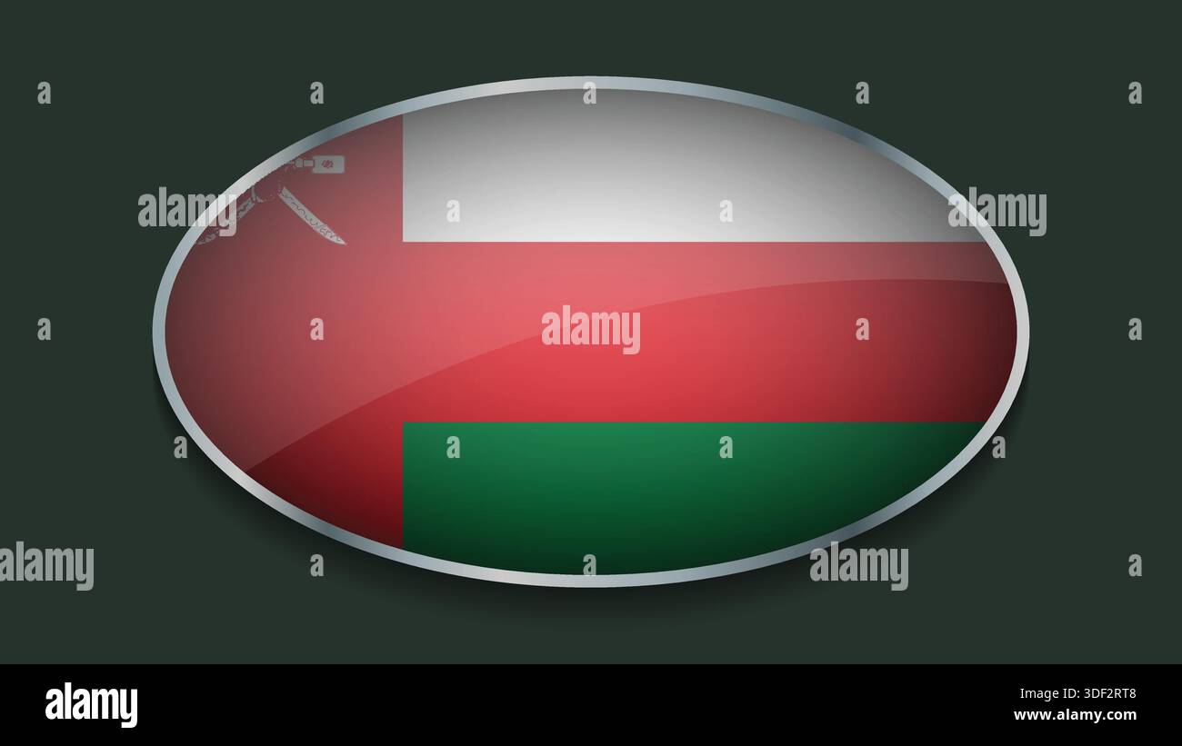 Eclipse Shape of OMAN Flag with Original color Stock Vector Image & Art ...