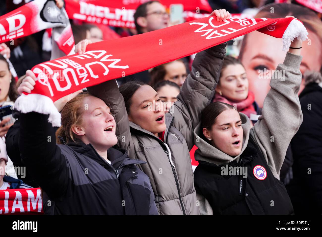 Arsenal fans during the Barclays Women's Super League match at the ...