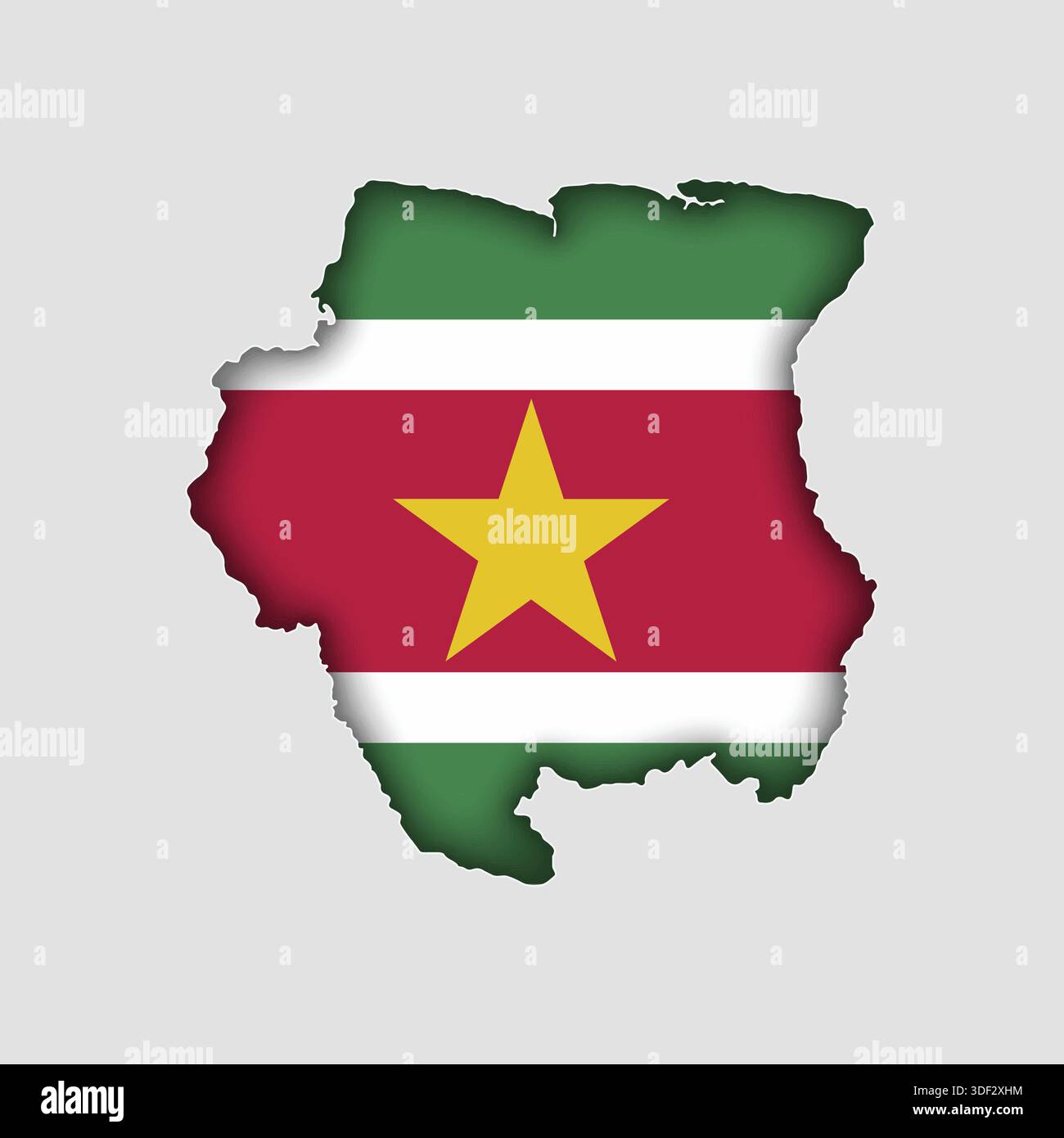 Suriname vector outline map Stock Vector Images - Alamy