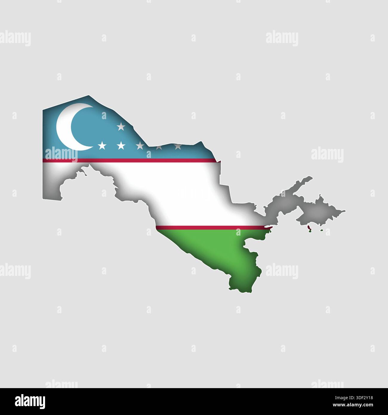 Map uzbekistan vector vectors Stock Vector Images - Alamy
