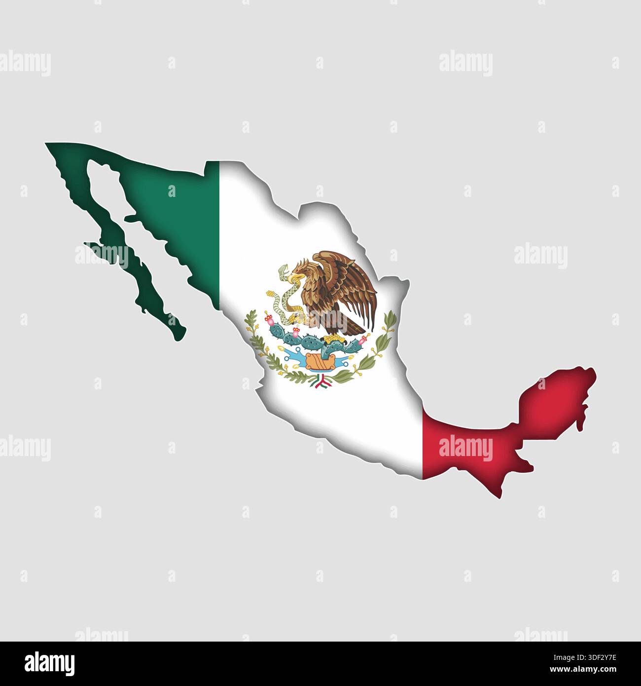 MEXICO Map with flag in body Stock Vector Image & Art - Alamy