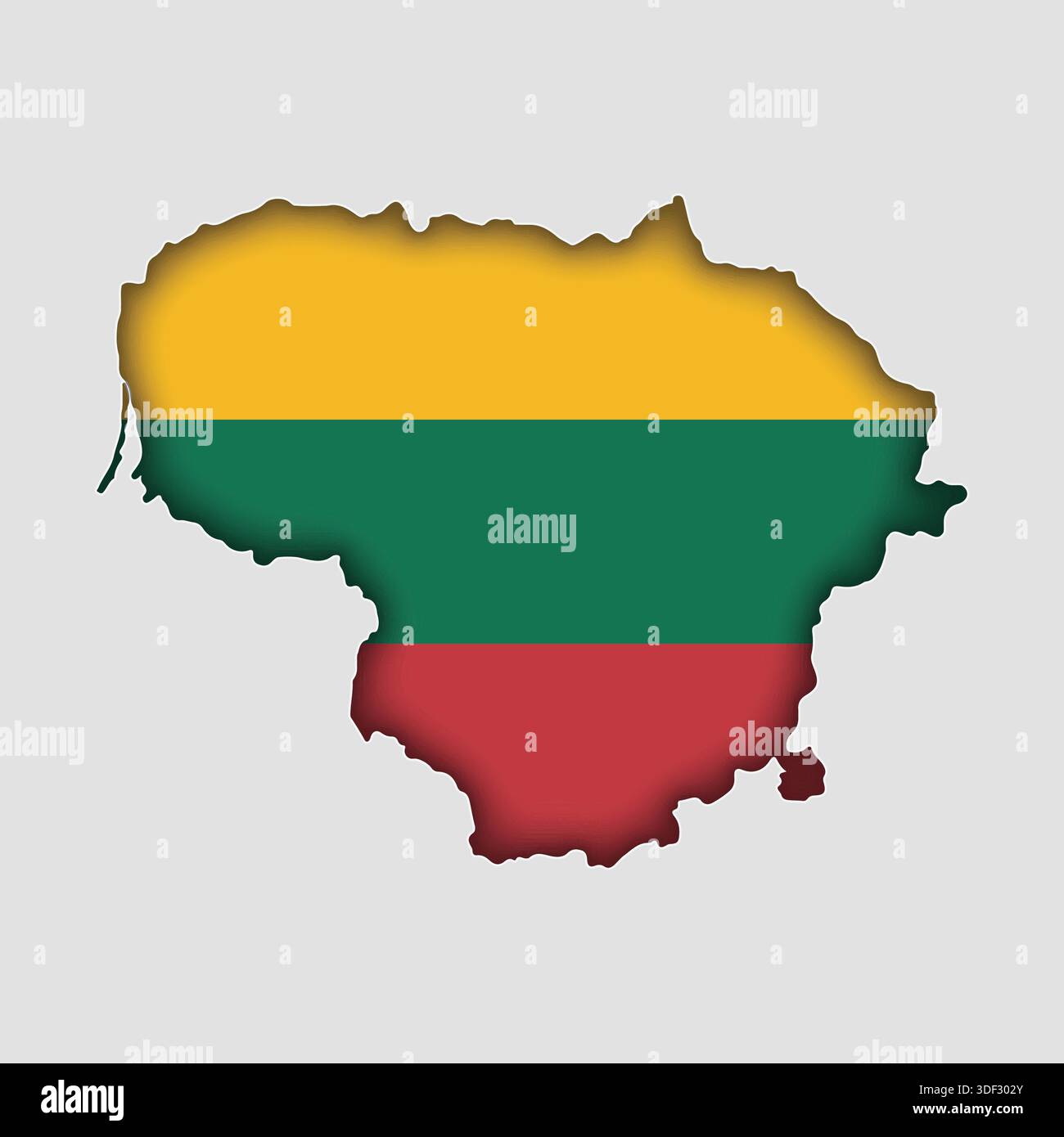 Lithuania map national flag Stock Vector Images - Alamy
