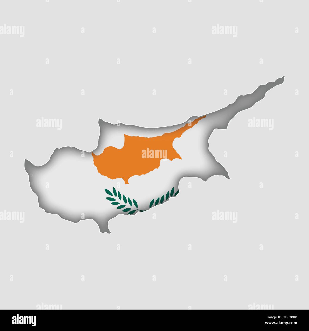 Cyprus vector country map hi-res stock photography and images - Alamy