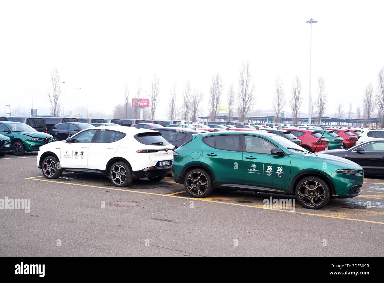 Milan, Italy. 10th Jan, 2026. Milan, Cars made available for the 2026 ...