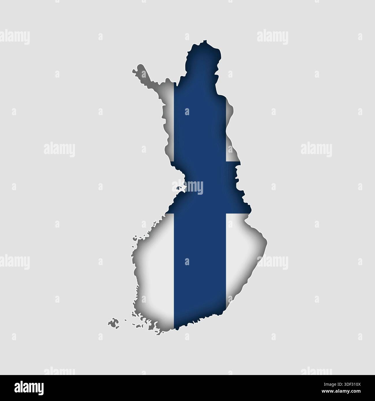 Lapland outline map hi-res stock photography and images - Alamy
