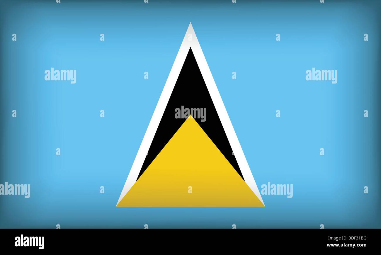 SAINT LUCIA Flag with Original color Stock Vector Image & Art - Alamy