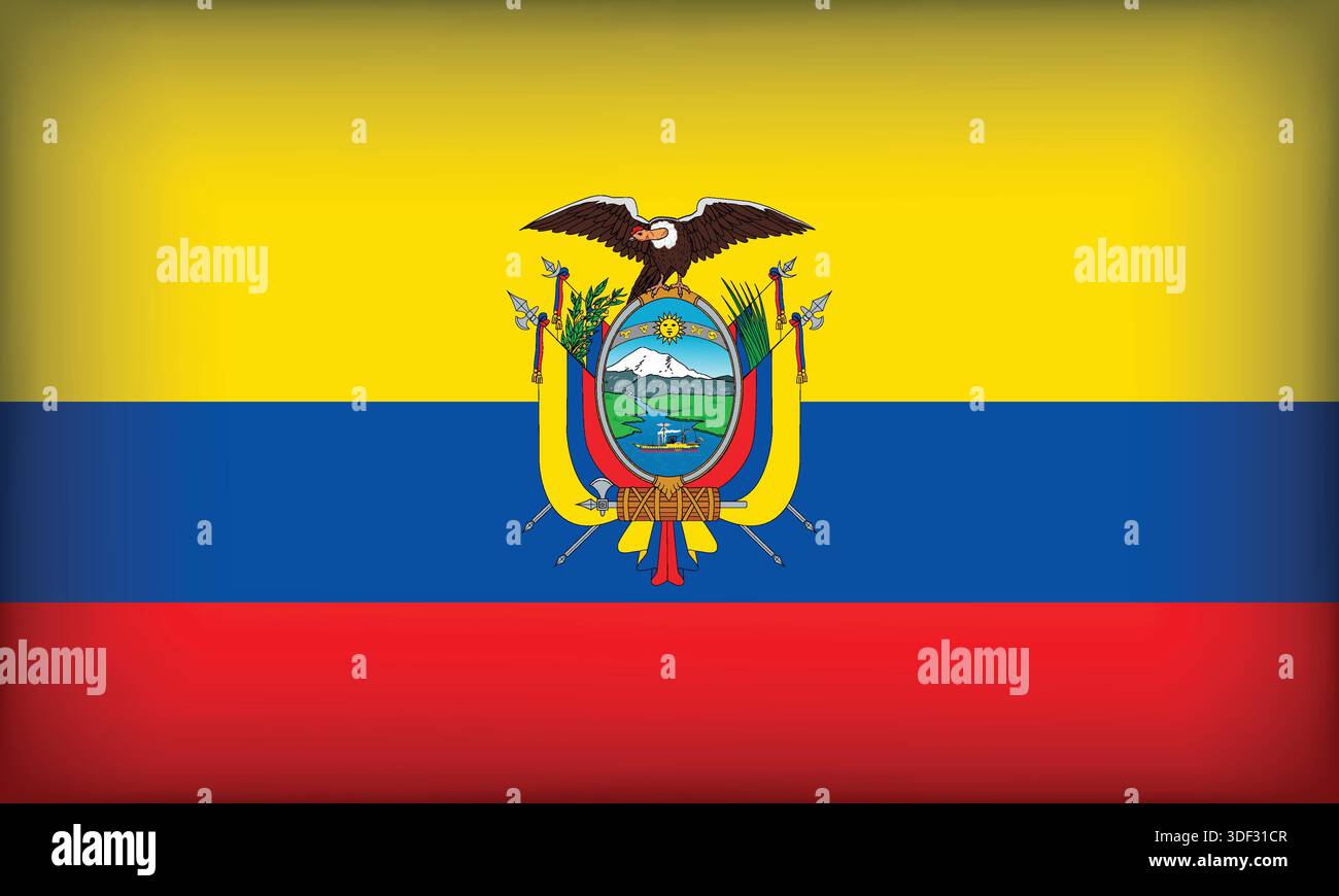 Ecuador Flag with Original color Stock Vector Image & Art - Alamy