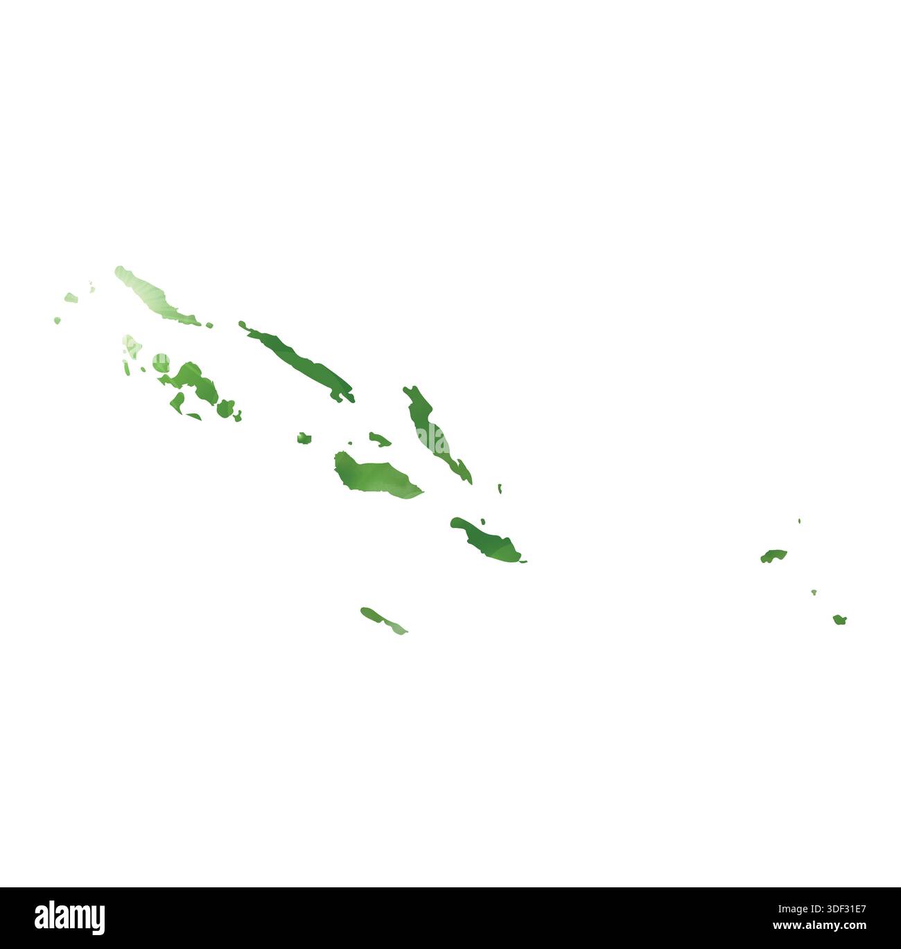Map of SOLOMON ISLANDS with Beautiful Sun and Clouds in Body Stock ...