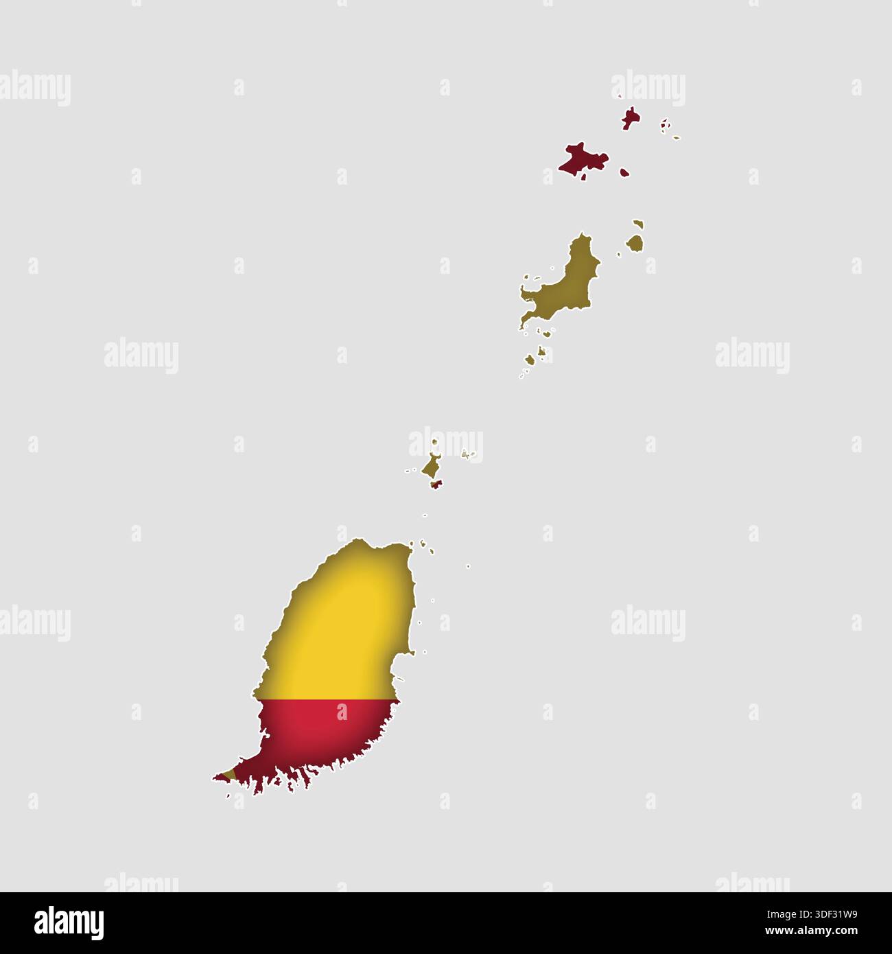 GRENADA Map with flag in body Stock Vector Image & Art - Alamy