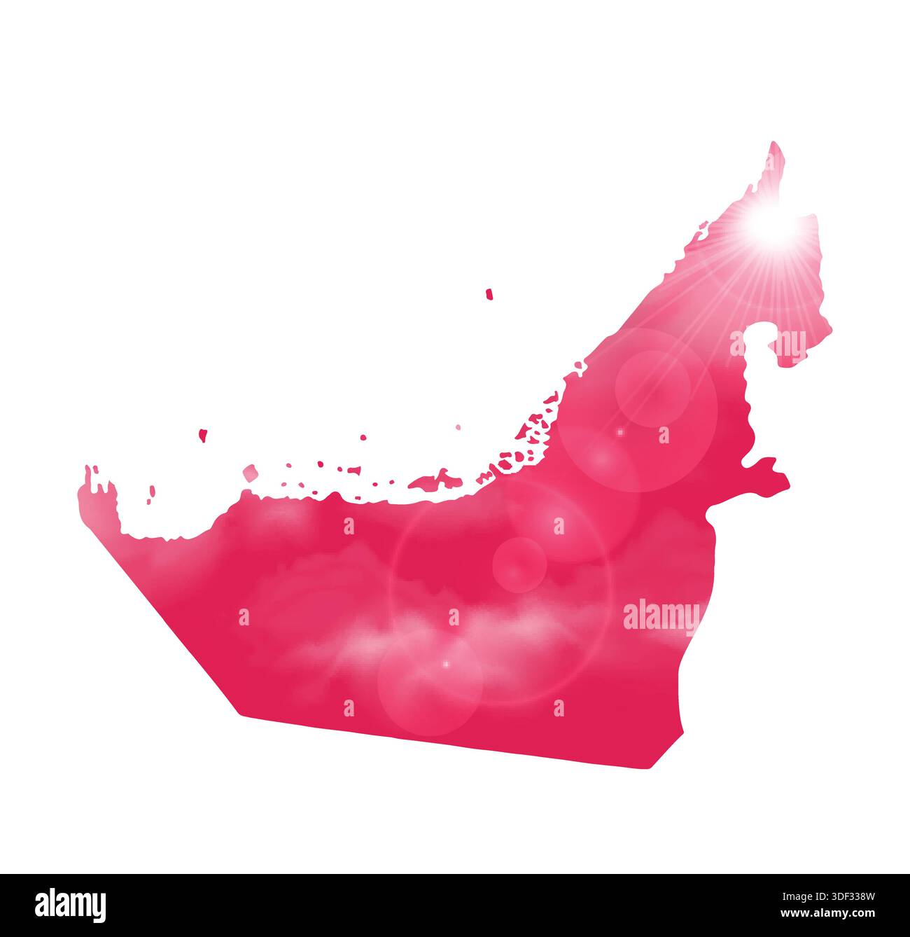 Map uae beautiful sun Stock Vector Images - Alamy
