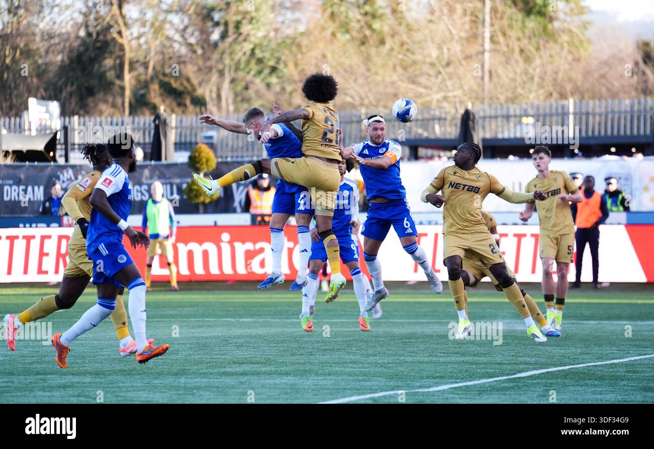 Macclesfield Town's Paul Dawson scoring the opening goal during the ...