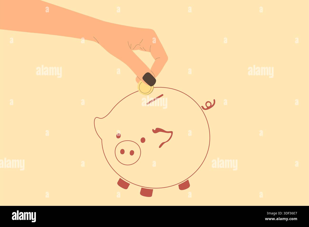 Saving investing symbol hand Stock Vector Images - Alamy