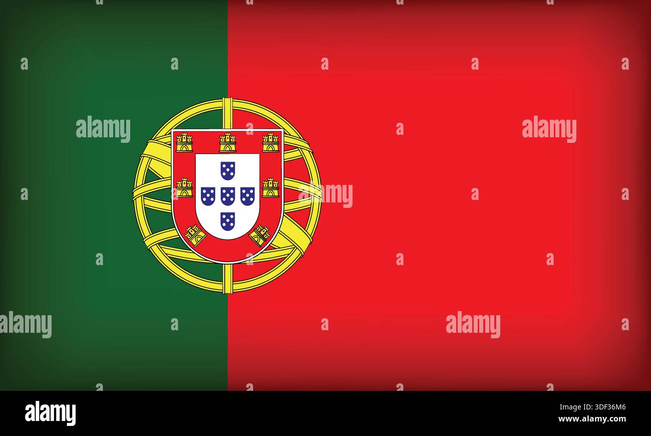 PORTUGAL Flag with Original color Stock Vector Image & Art - Alamy