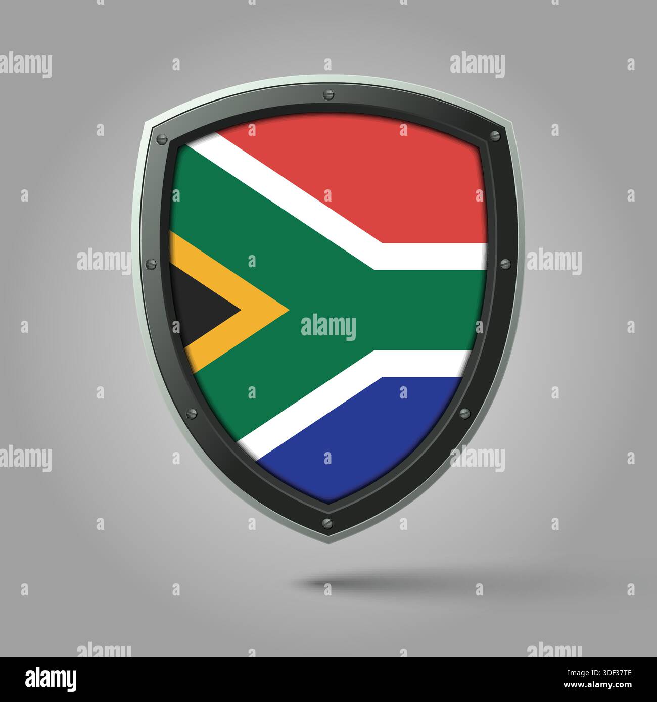 National Shield of SOUTH AFRICA Flag with Original color Stock Vector ...