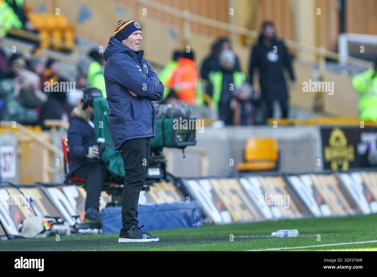Michael Appleton, manager of Shrewsbury Town watches the action during ...