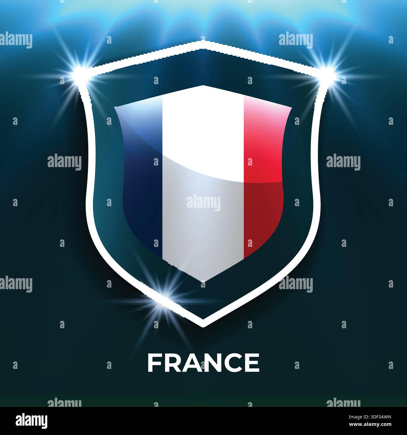 Shiny Shield Badge for French National Team Stock Vector Image & Art ...