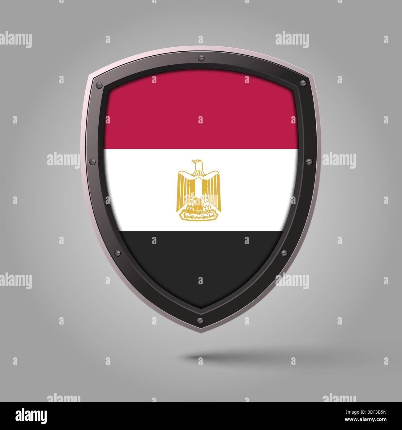 National Shield of EGYPT Flag with Original color Stock Vector Image ...