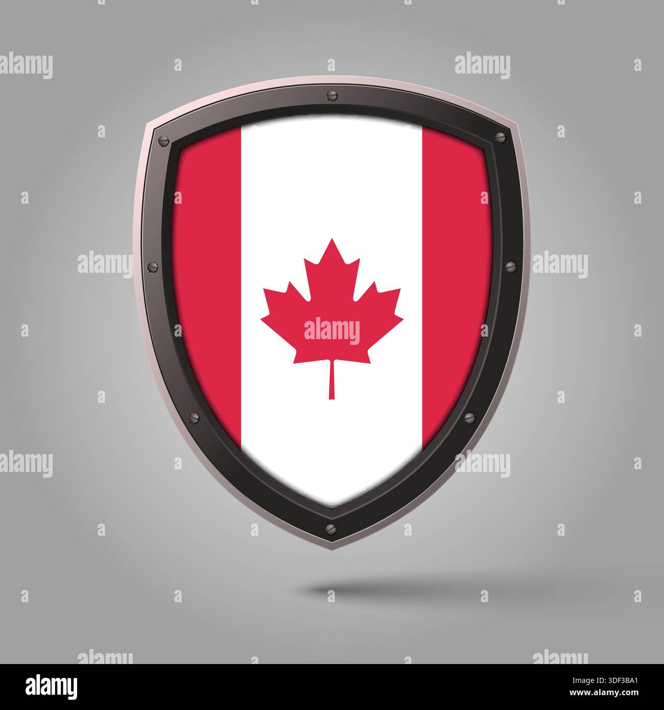 National Shield of CANADA Flag with Original color Stock Vector Image ...