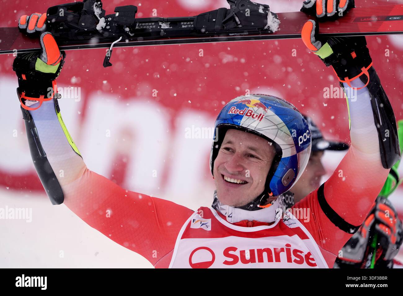 Switzerland's Marco Odermatt celebrates winning an alpine ski, men's ...