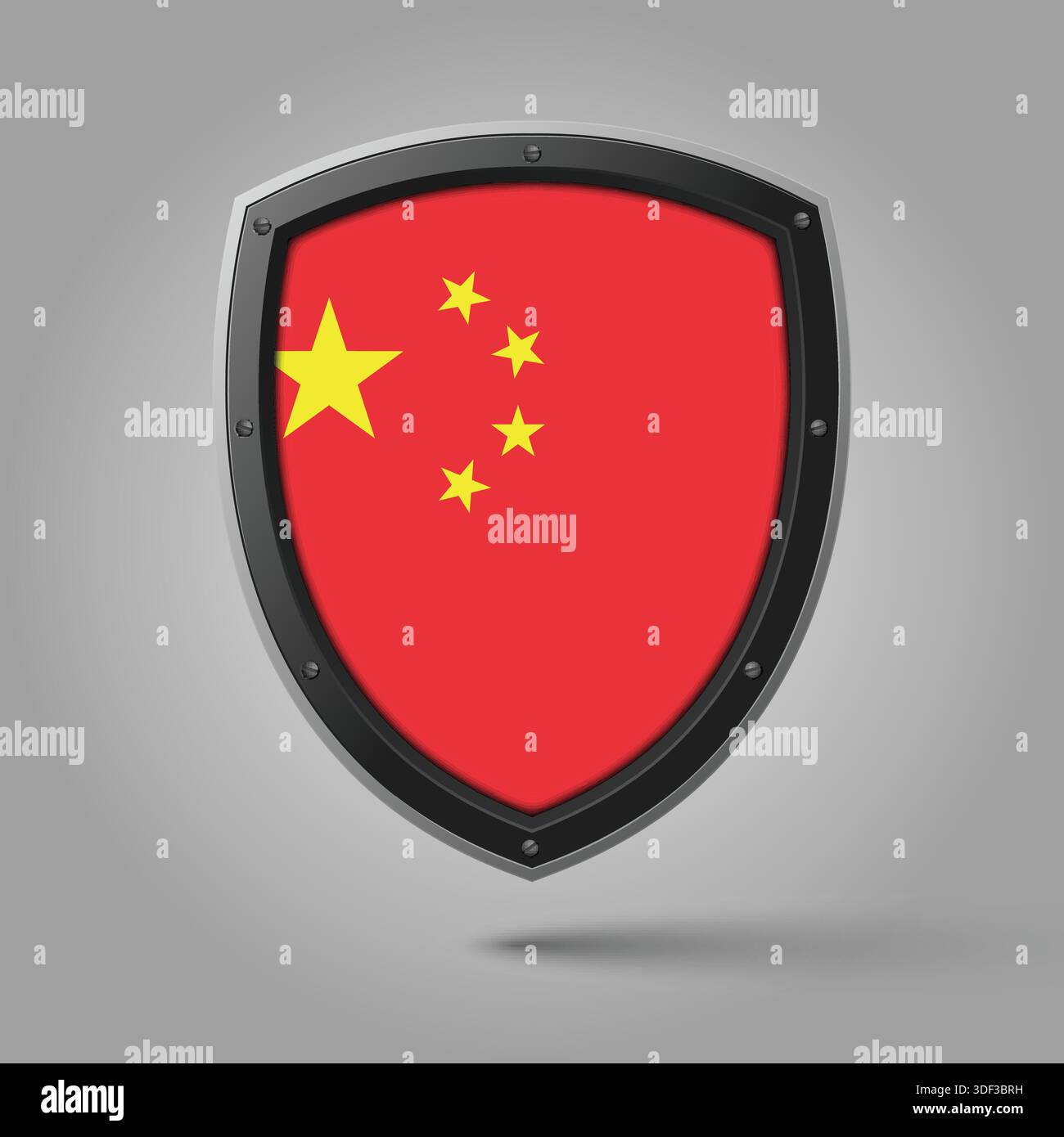 National shield china flag Stock Vector Images - Alamy
