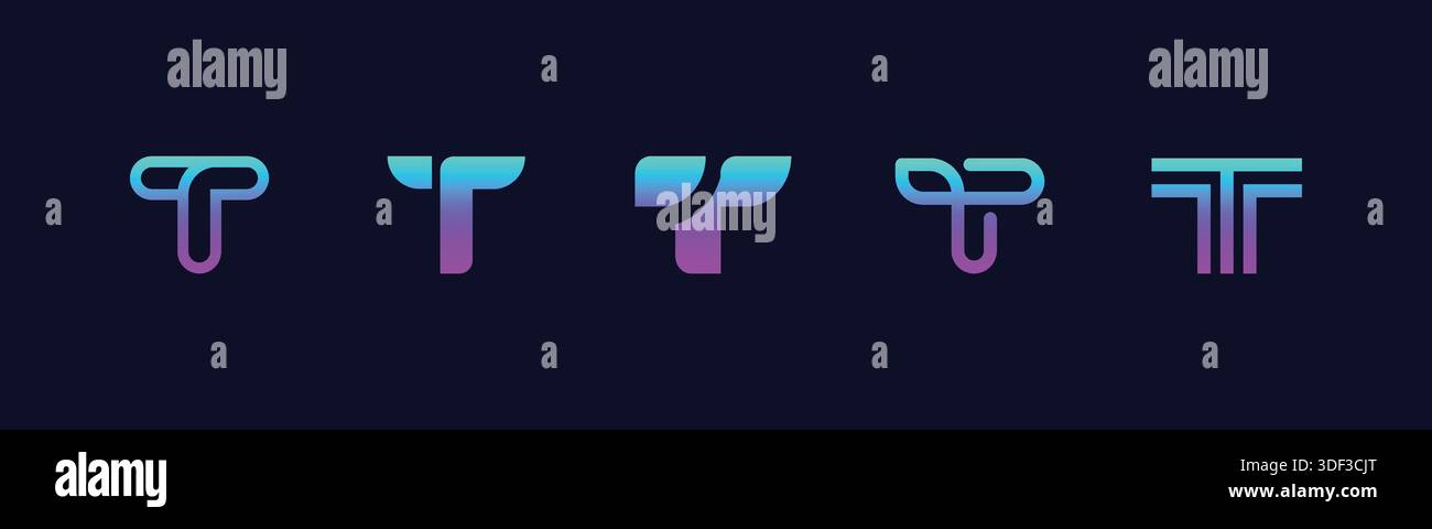 Digital t logos Stock Vector Images - Alamy
