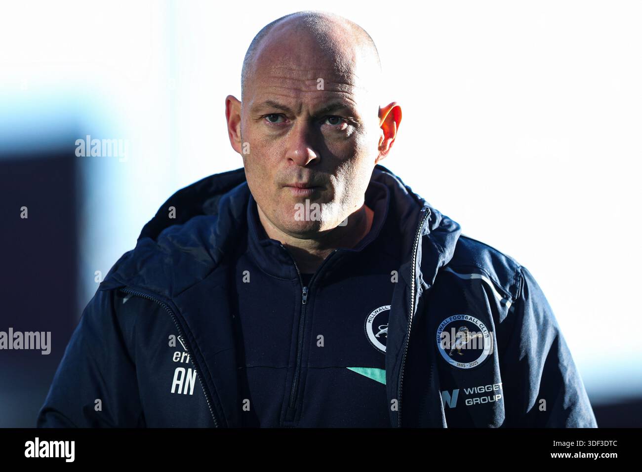 Alex Neil manager of Millwall arrives at stadium ahead of Emirates FA ...