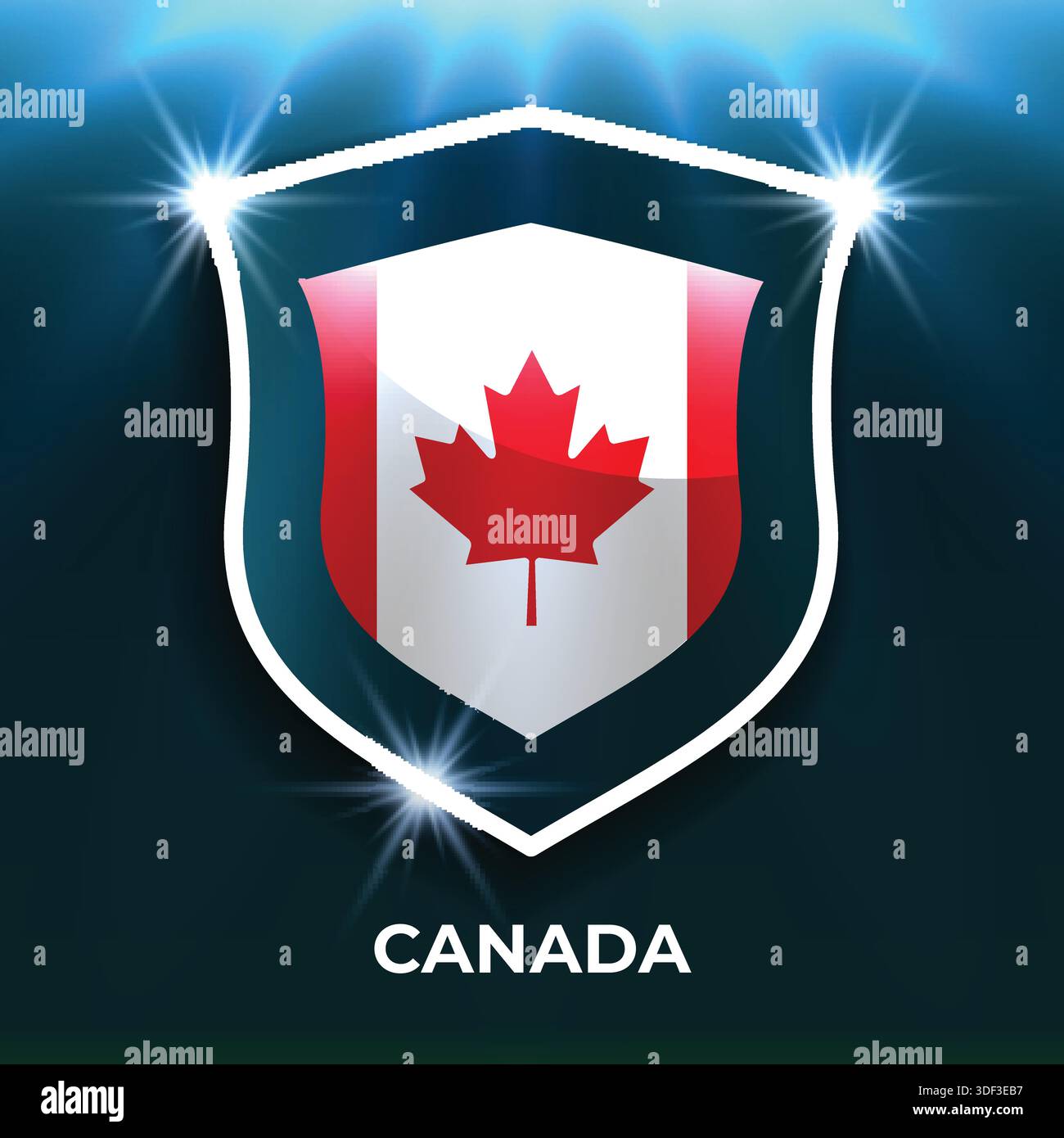 Shiny Shield Badge for Canadian National Team Stock Vector Image & Art ...