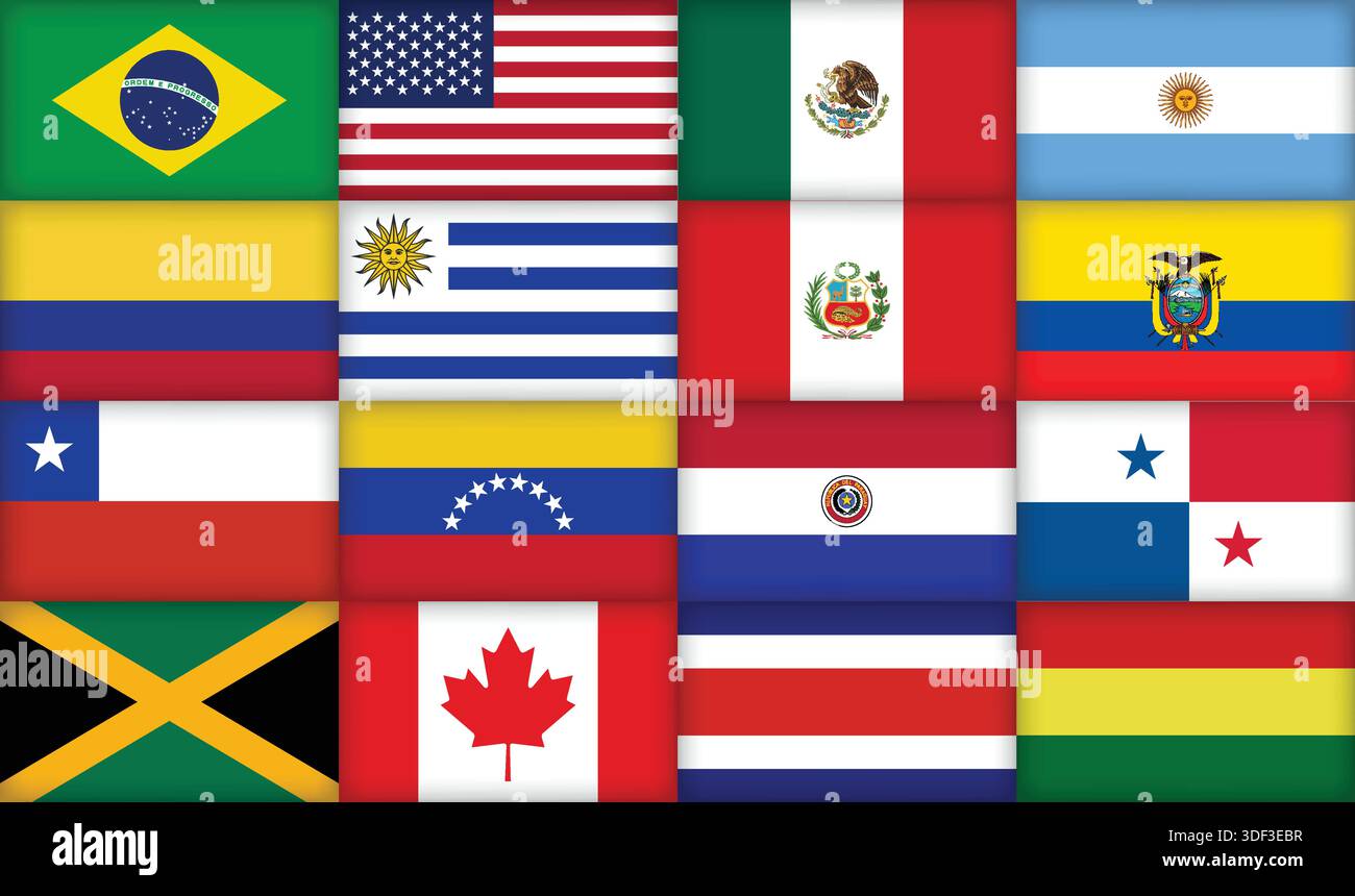 Set flags peru Stock Vector Images - Alamy