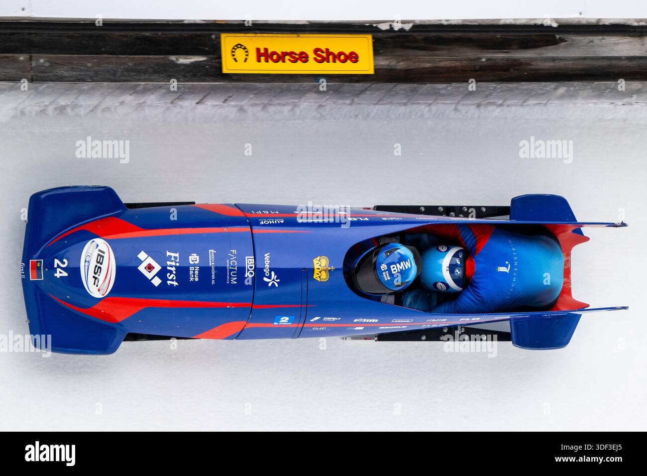 Martin Kranz/ Tim Kesseler of Liechtenstein in action during the Men's ...