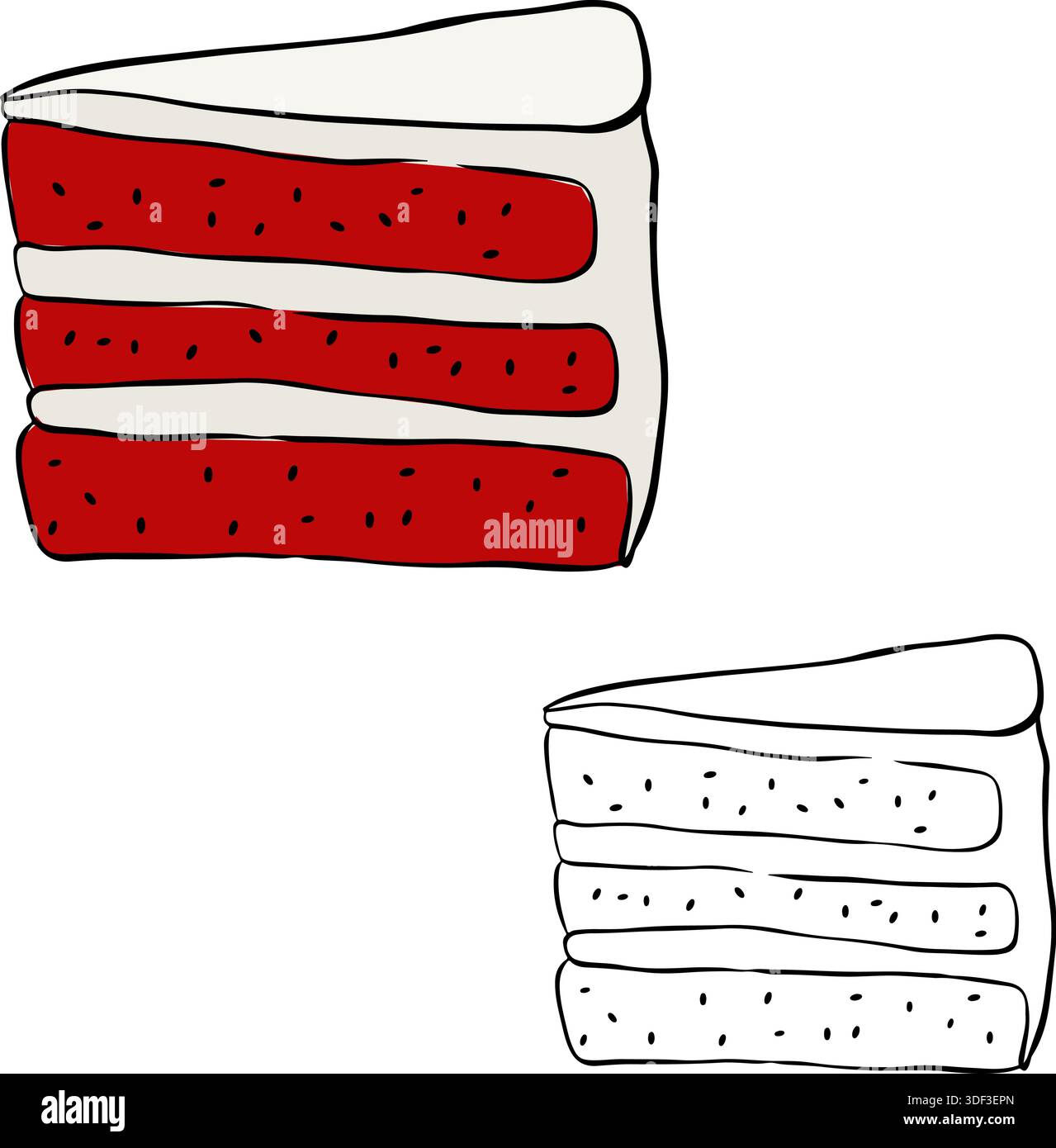 Red velvet cake vector vectors hi-res stock photography and images - Alamy