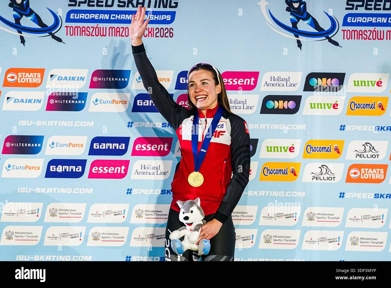 TOMASZOW MAZOWIECKI, POLAND - JANUARY 10: Kaja Ziomek-Nogal of Poland ...