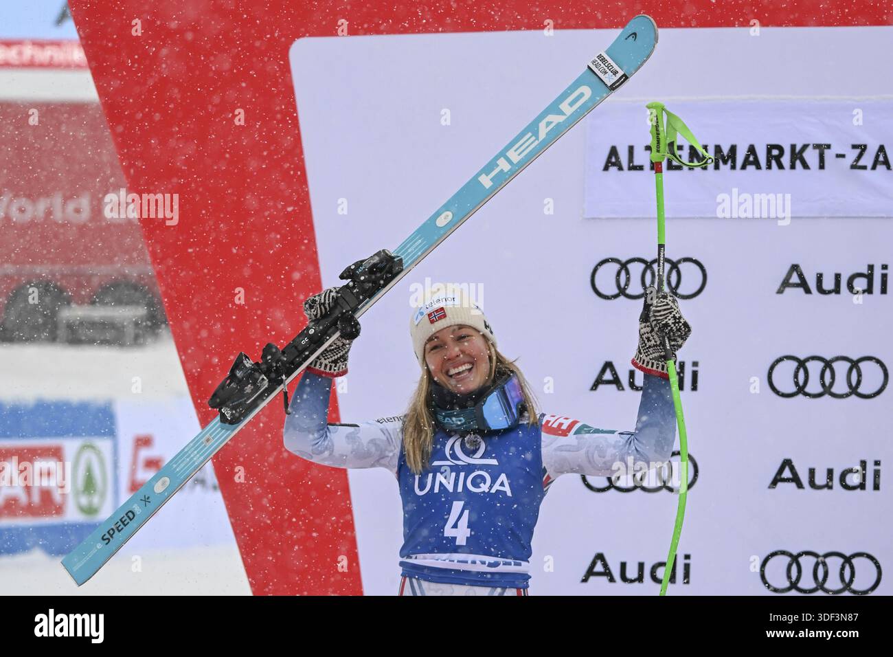 SALZBURG, AUSTRIA - JANUARY 10: second place Kajsa Vickhoff Lie of ...