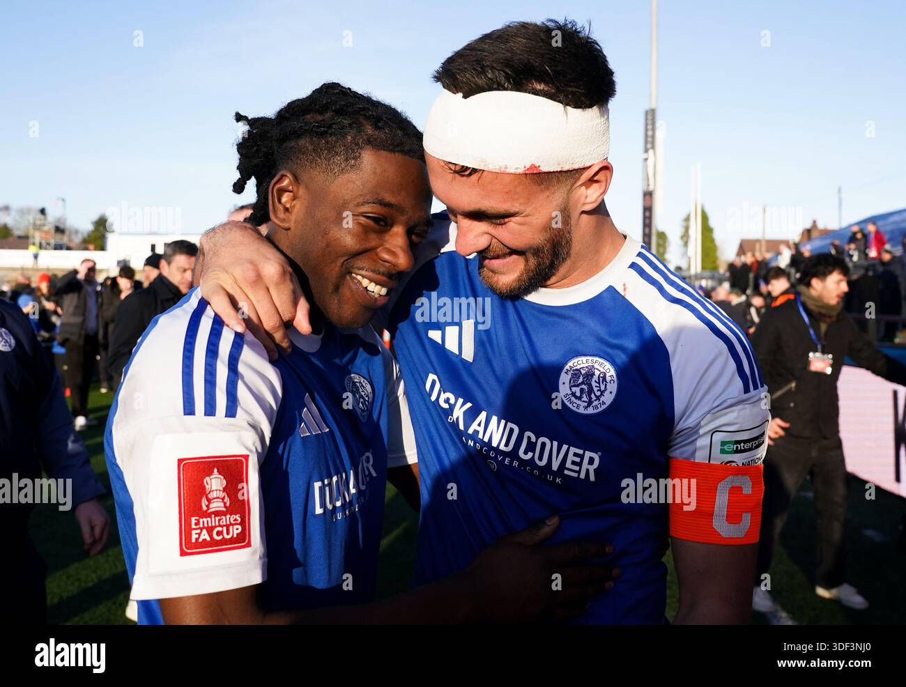 Macclesfield FC goalscorers Paul Dawson and Isaac Buckley-Ricketts ...