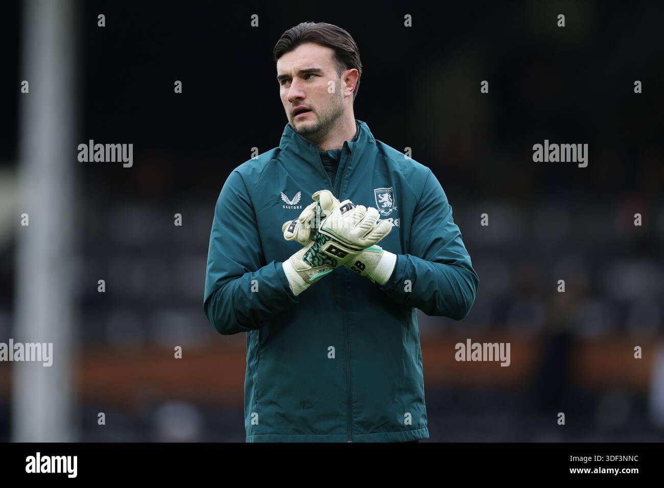 Sol Brynn of Middlesbrough during the pre-match warm up before the ...