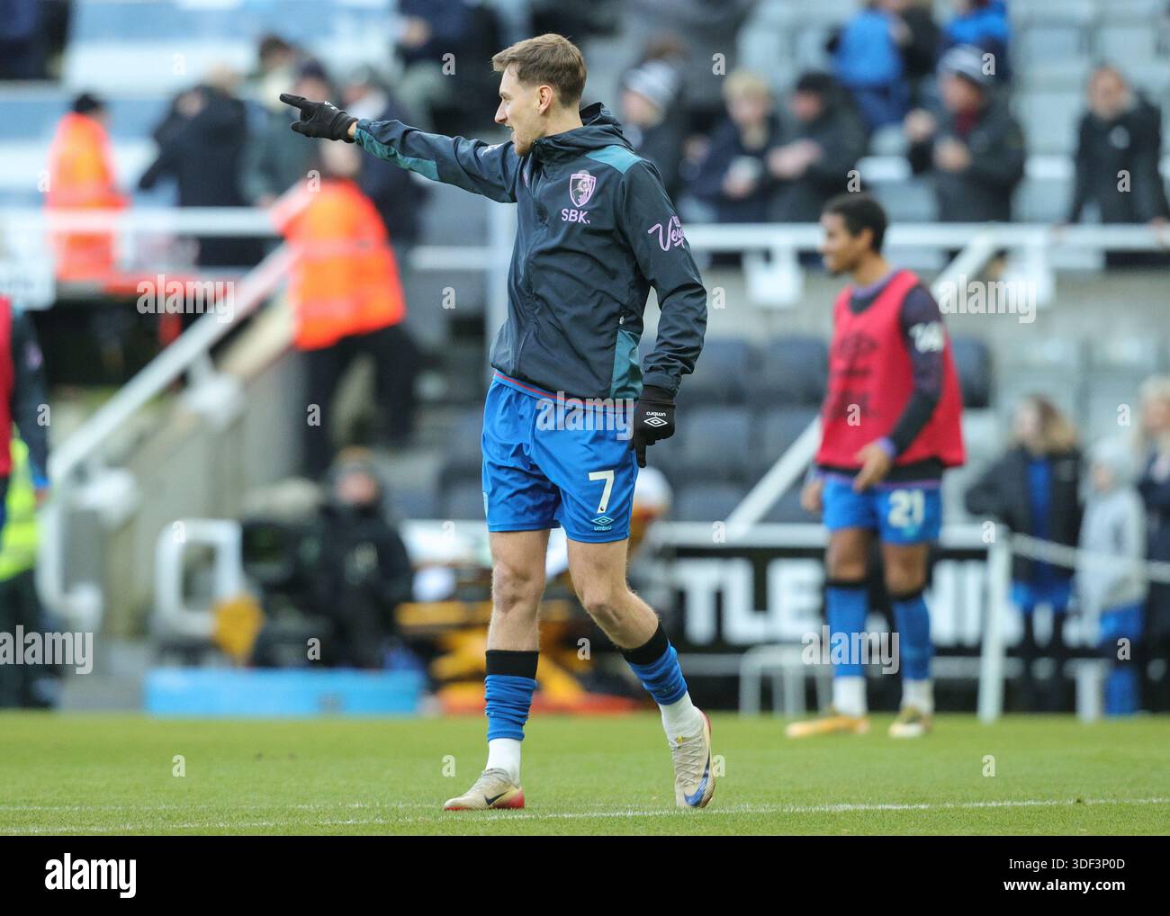 David Brooks of Bournemouth in the pregame warmup session during the ...