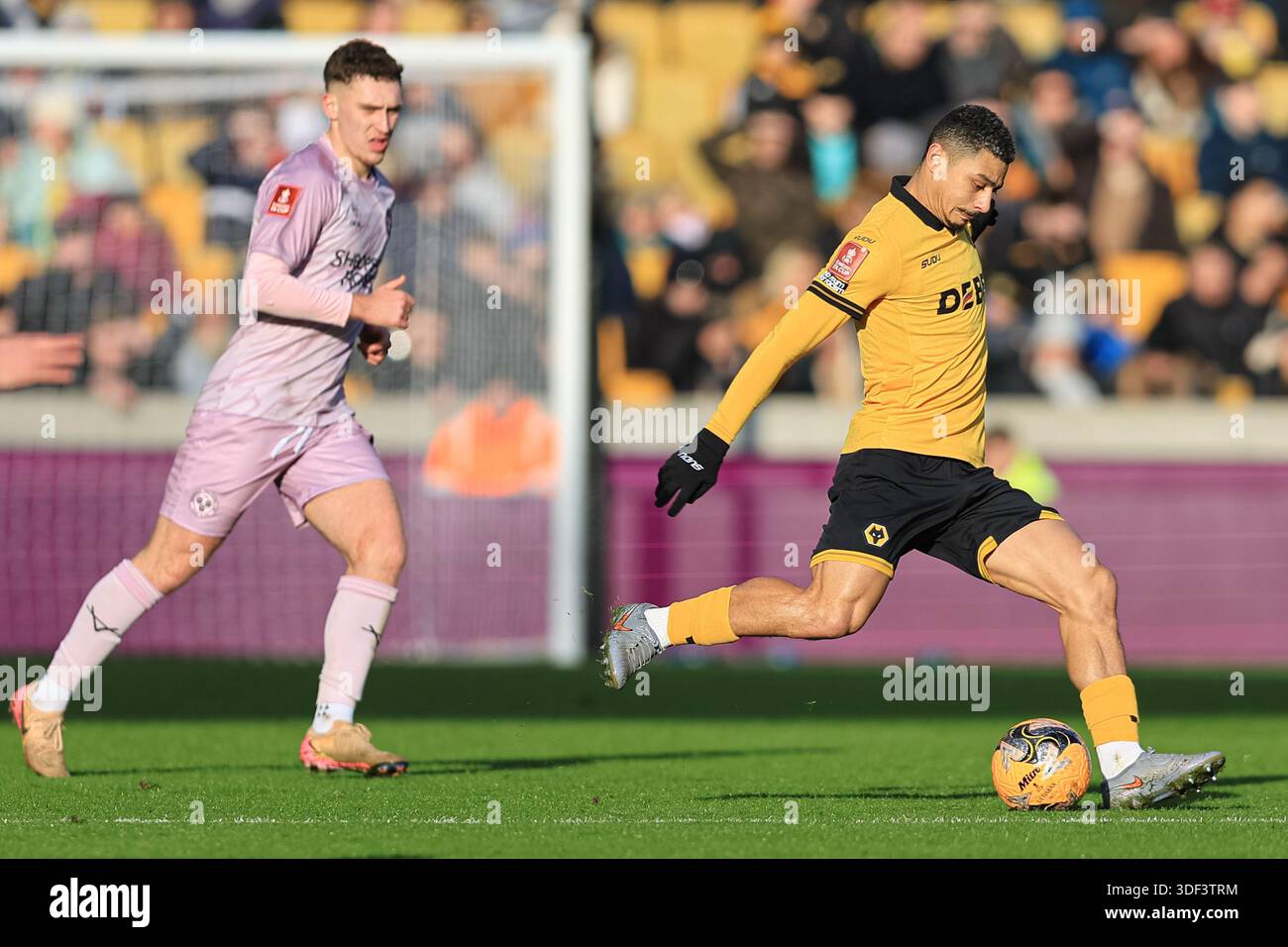 Andre of Wolverhampton Wanderers crosses the ball during the Emirates ...
