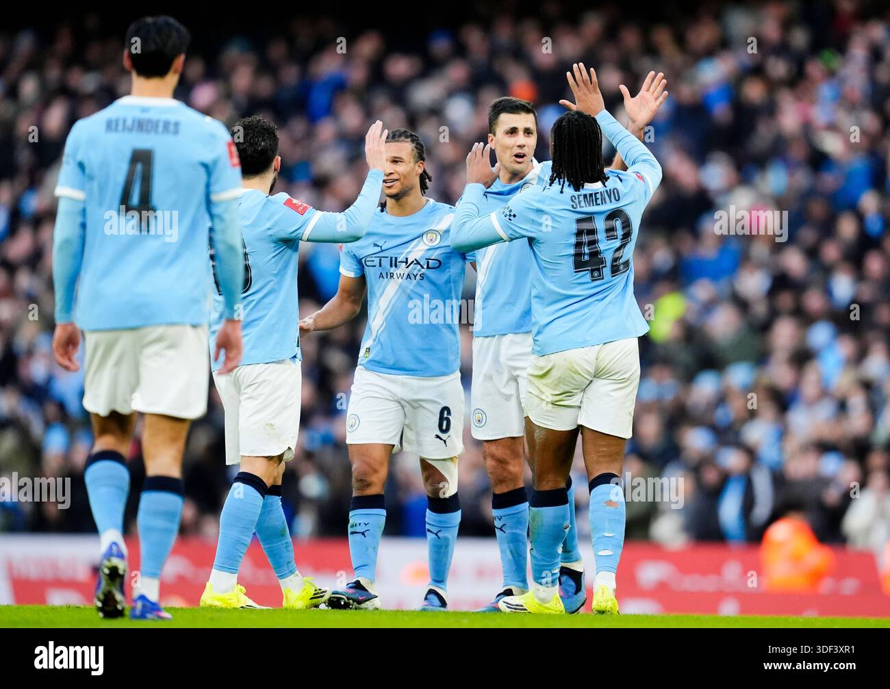 Manchester City's Rodri celebrates scoring his sides second goal during ...