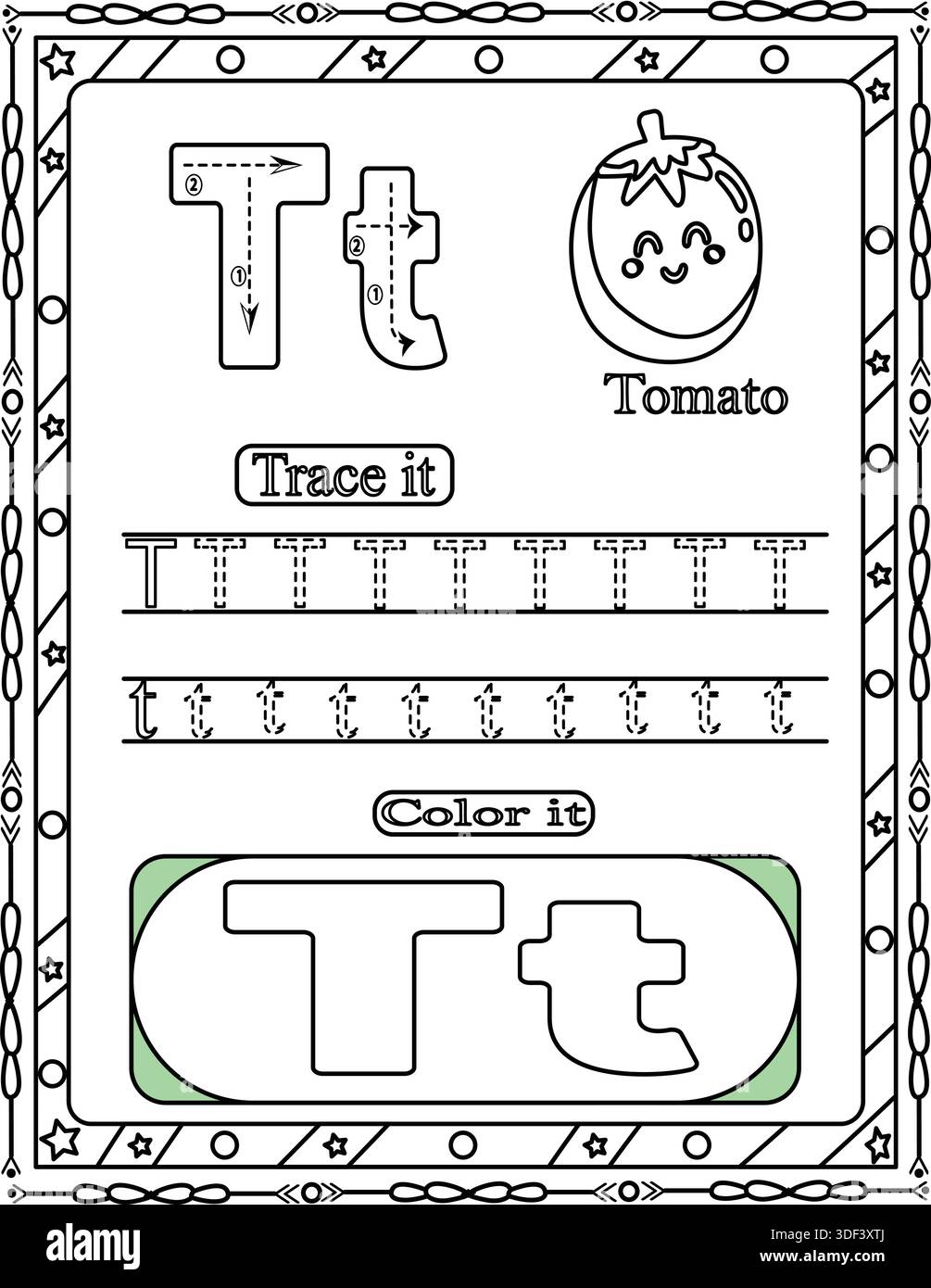 Worksheet kids printable activity Stock Vector Images - Alamy