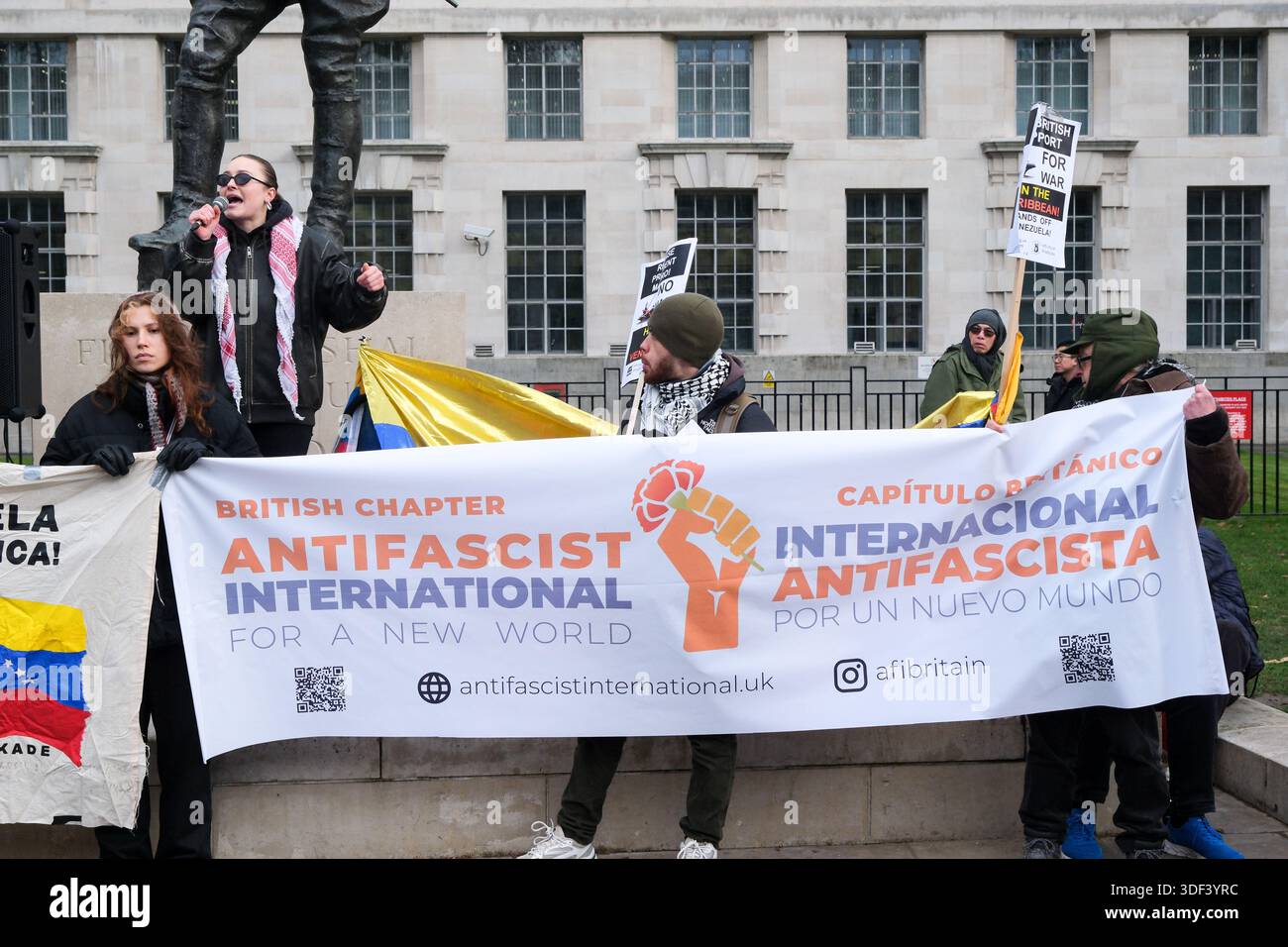 London, UK. 10th Jan 2026. Venezuela America conflict: protest on ...