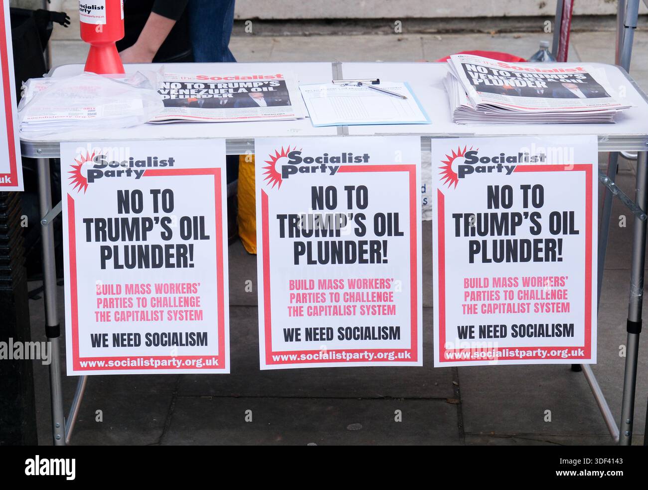 London, UK. 10th Jan 2026. Venezuela America conflict: protest on ...