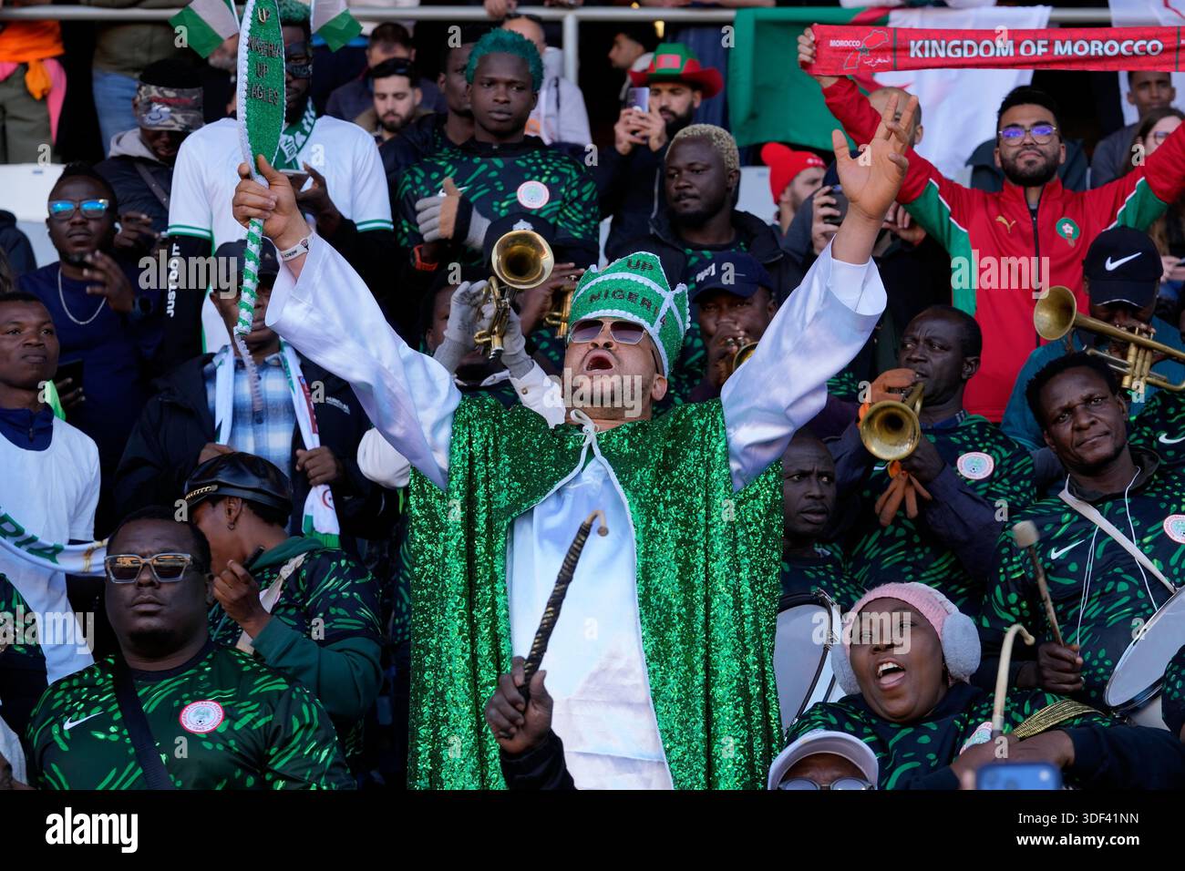 Nigeria fans cheer before the start of the Africa Cup of Nations ...