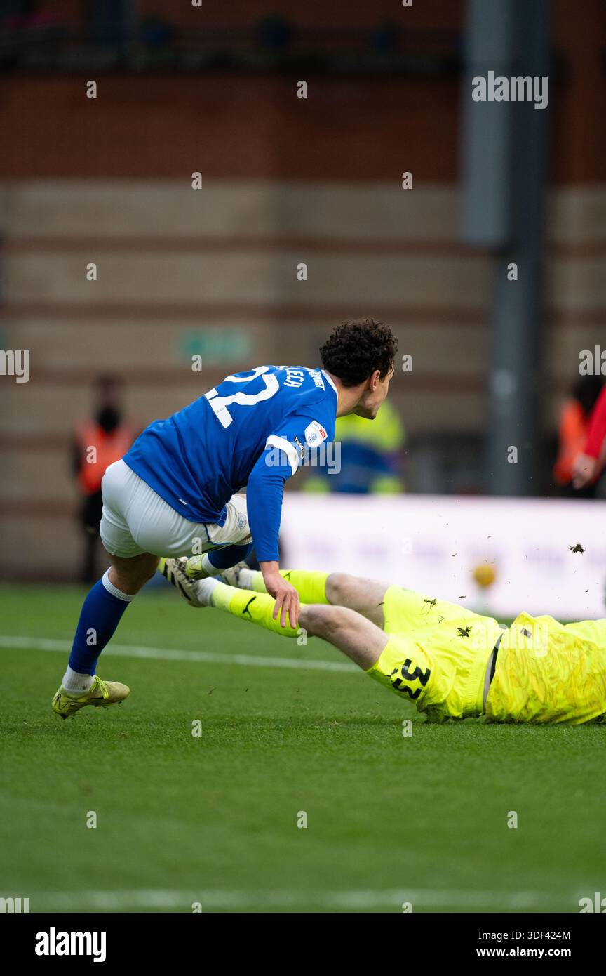 London, England. 10th Jan 2026. Cardiff City's Yousef Salech scores ...