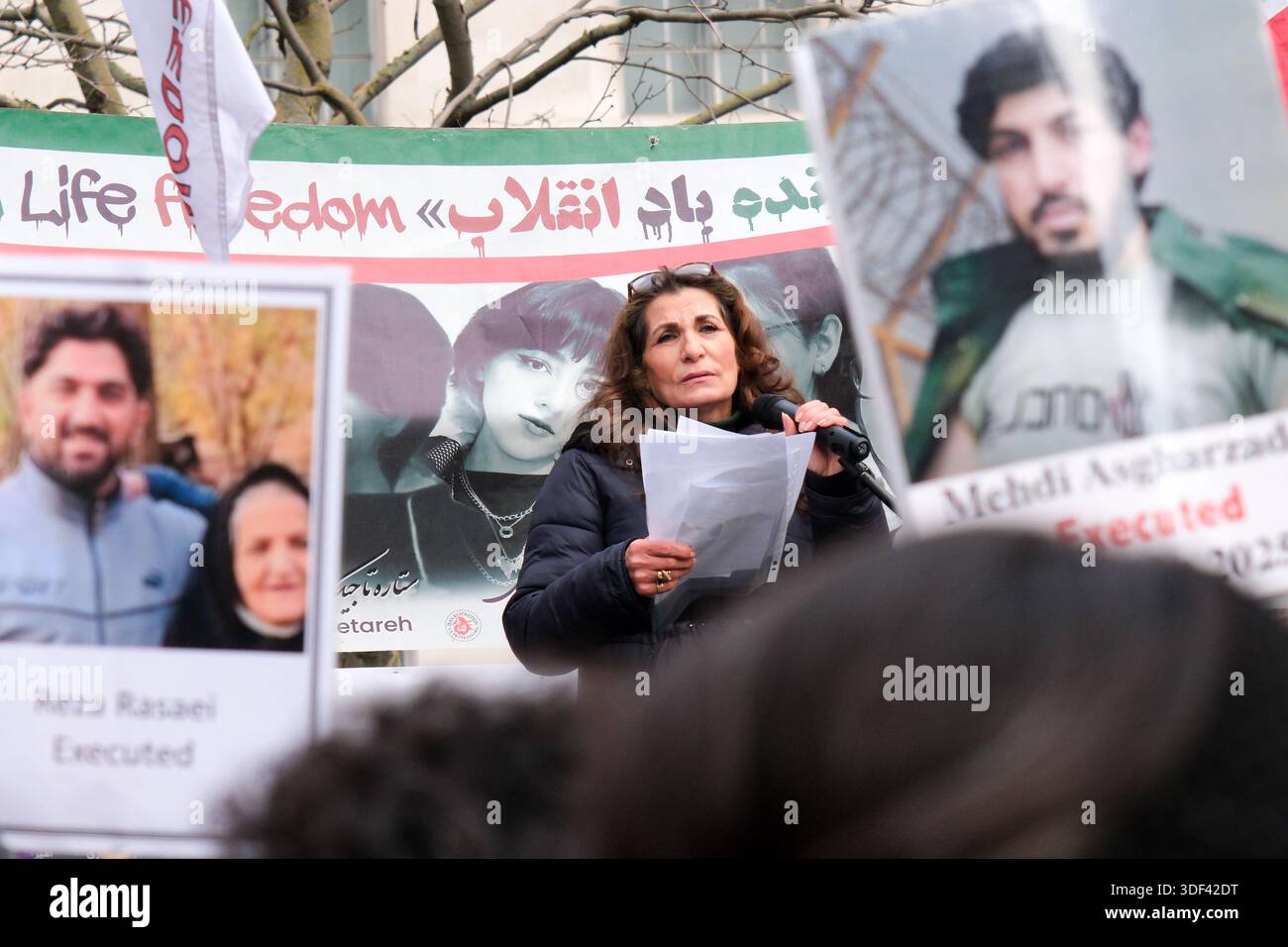 London, UK. 10th Jan 2026. Iranian protests: Iranians on Whitehall ...