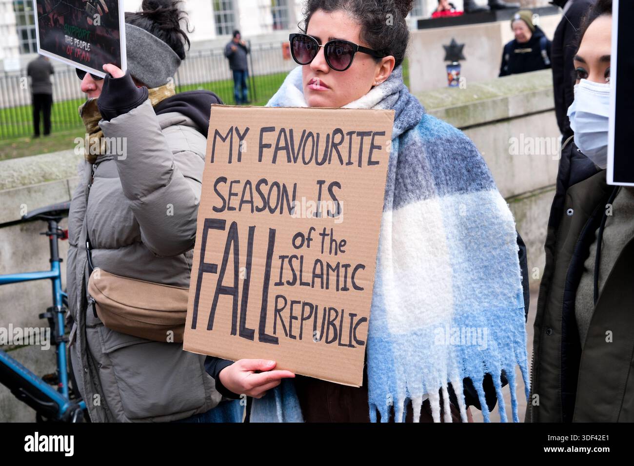 London, UK. 10th Jan 2026. Iranian protests: Iranians on Whitehall ...