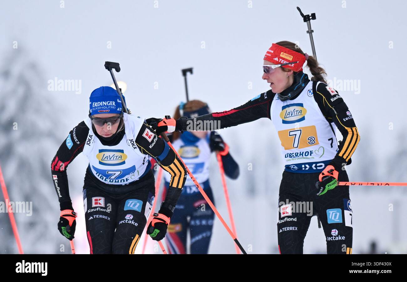 10 January 2026, Thuringia, Oberhof: Biathlon: World Cup, relay 4 x 6 ...