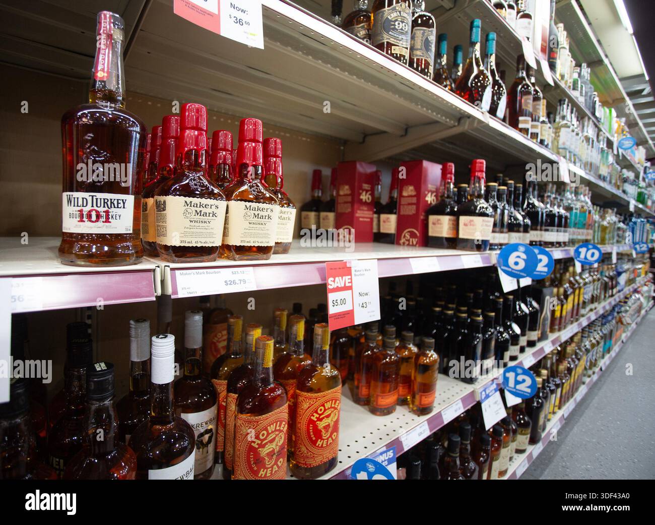 American products are shown at a Newfoundland Labrador Liquor ...