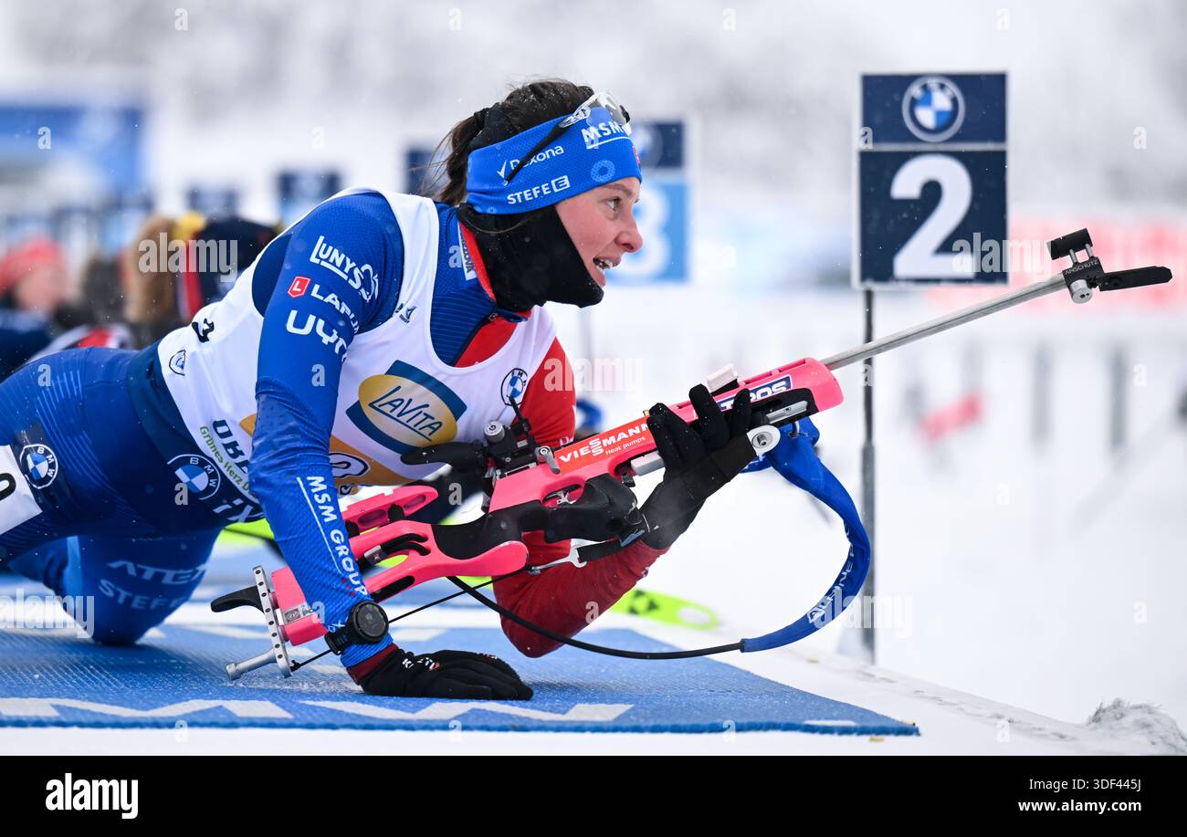 10 January 2026, Thuringia, Oberhof: Biathlon: World Cup, relay 4 x 6 ...